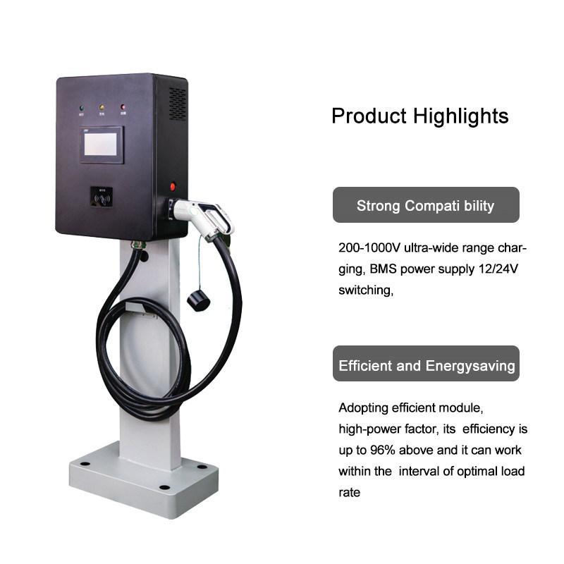 3 Phases 30KW DC Car Charging Stations Fast Charger LED Display Touch ...