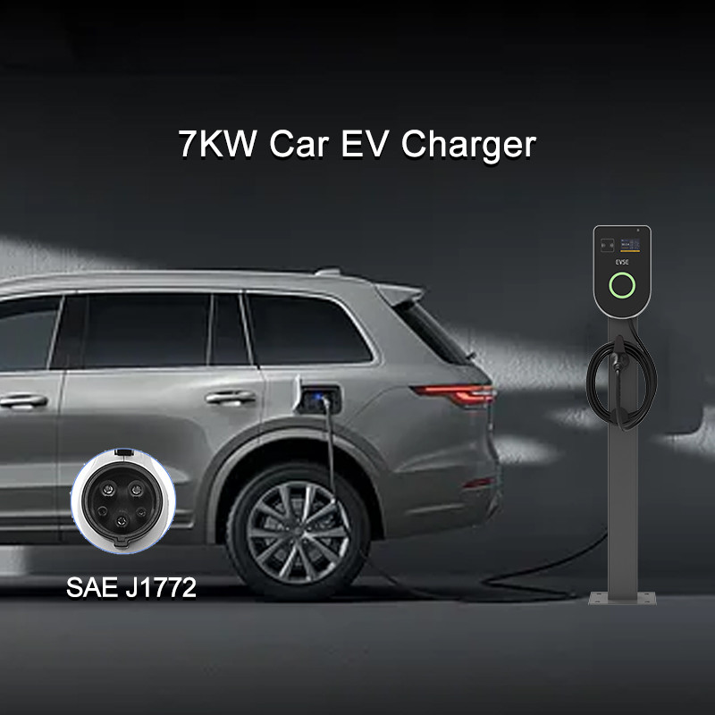 3 Phase AC Car EV Charger SAE J1772 7KW EV Charging Station