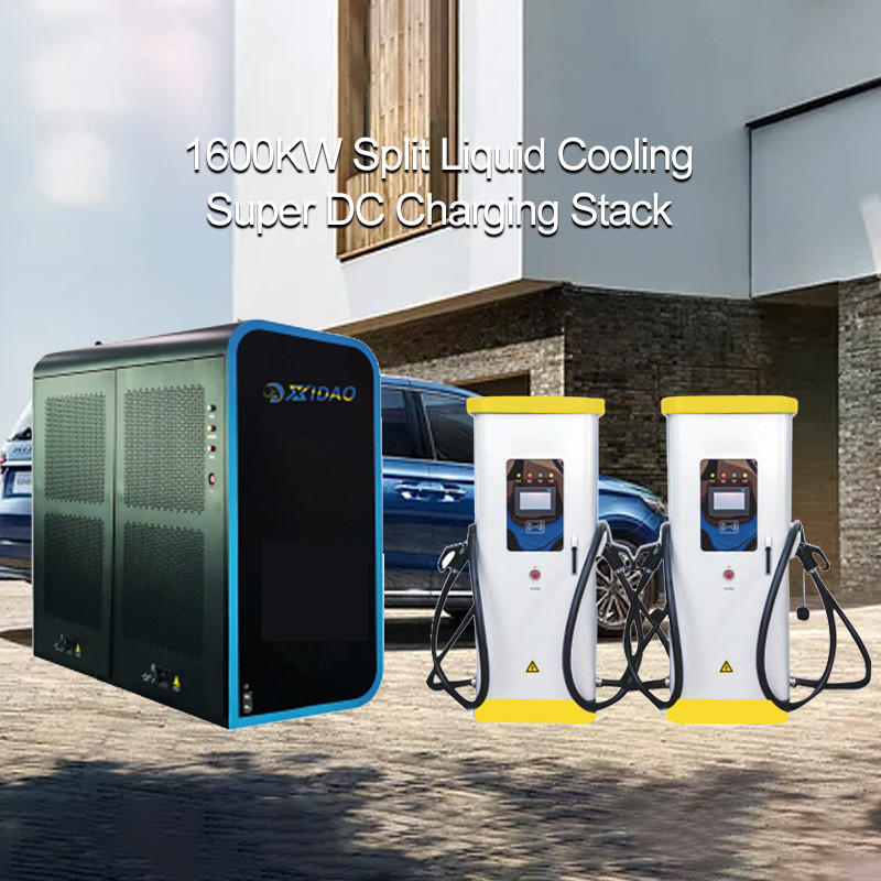 Split EV Liquid Cooling 1600KW Super DC Fast Charger 600A CAN Commercial